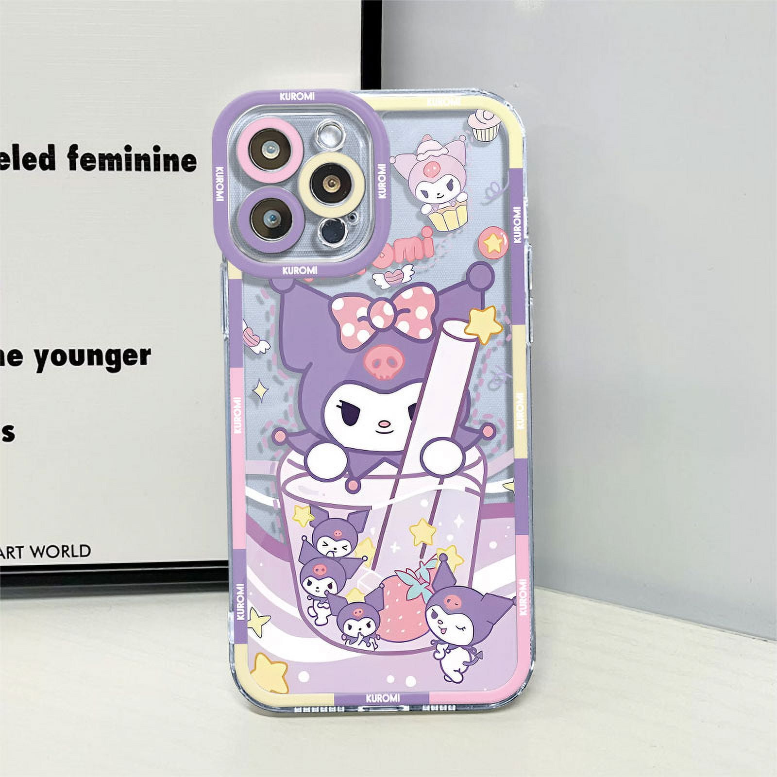 Cinnamoroll K-Kuromi Drinks Phone Case for iPhone 15 14 13 12 Mini 11 ...