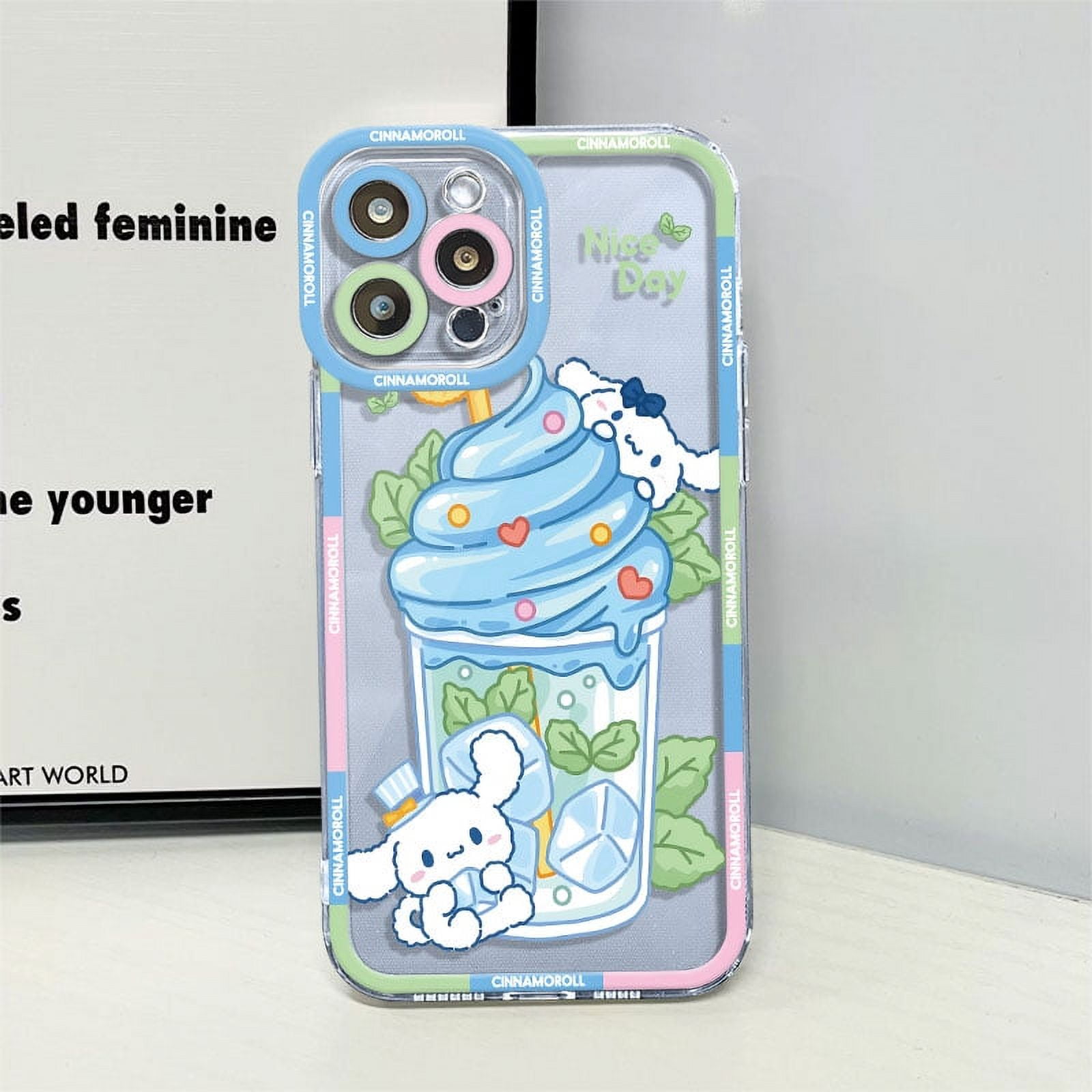 Cinnamoroll K-Kuromi Drinks Phone Case for iPhone 15 14 13 12 Mini 11 ...