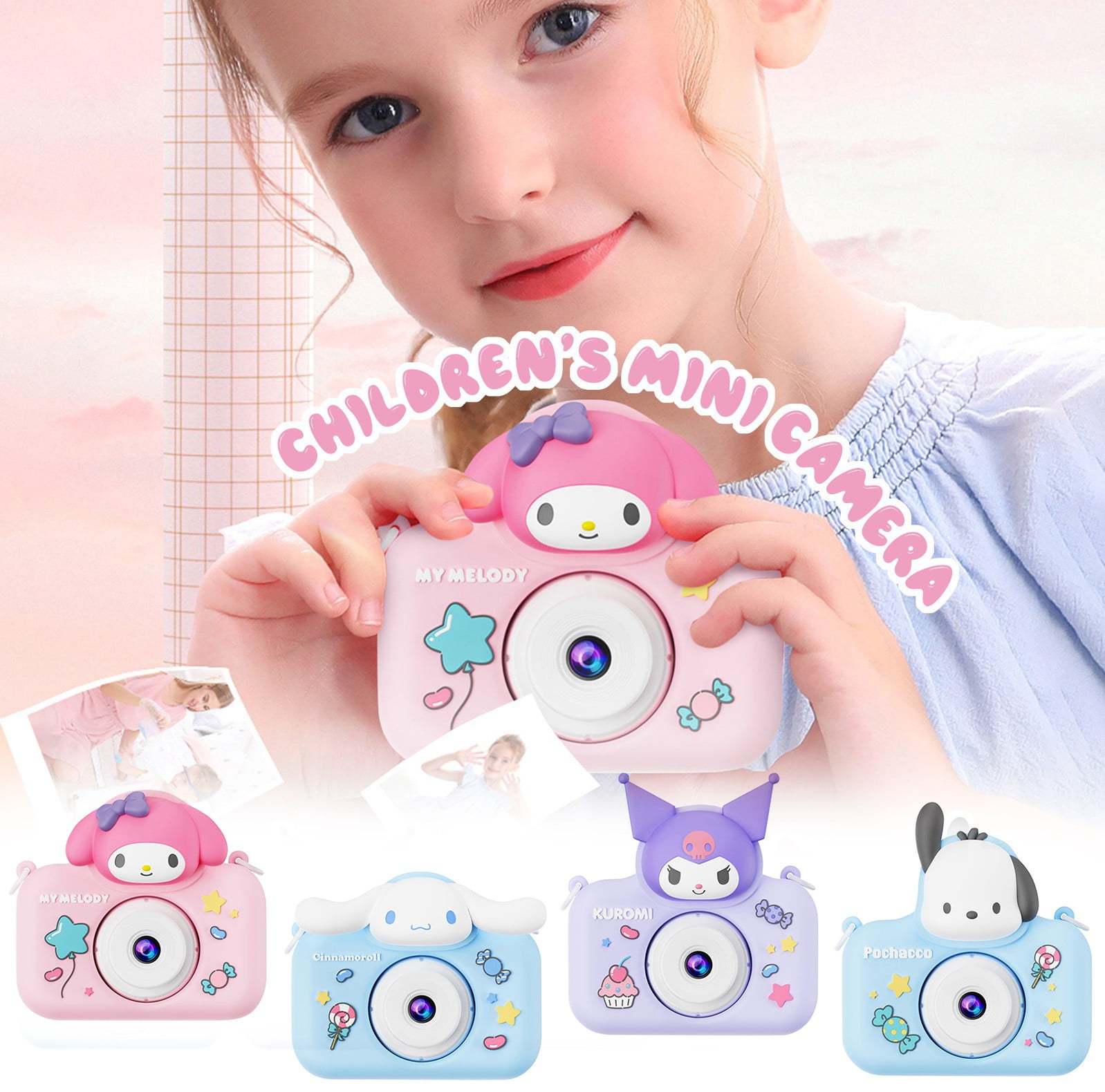 Cinnamoroll Kids Camera Toddler Toys for Girls Boys, 1080P HD Digital ...