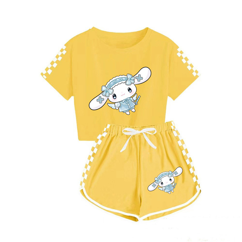 Cinnamoroll Kids Girls T-Shirt and Shorts Outfit Cute Cartoon Pattern ...
