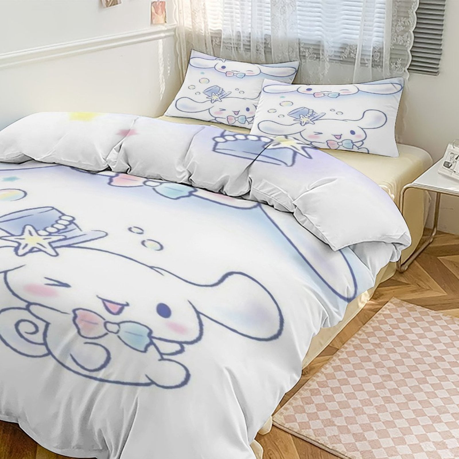 Cinnamoroll Kids Bedding Set 3 Piece Set Cartoon Double-sided Printing ...