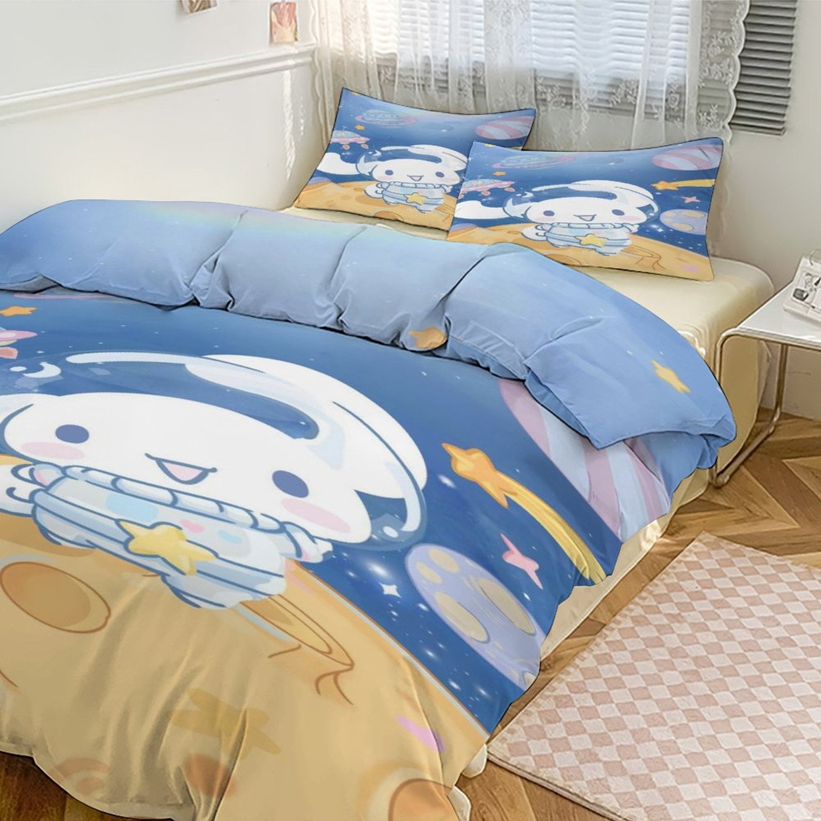 Cinnamoroll Kids Bedding Set 3 Piece Set Cartoon Double-sided Printing ...
