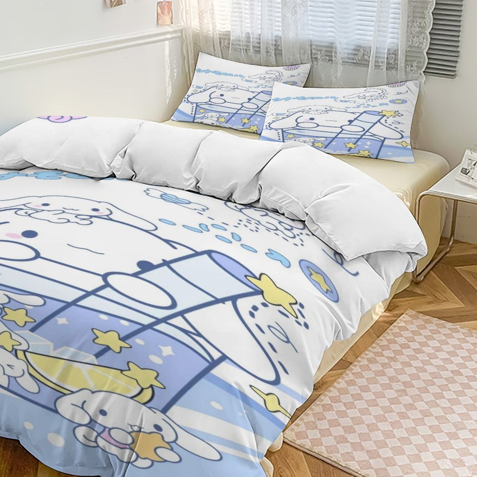 Cinnamoroll Kids Bedding Set 3 Piece Set Cartoon Double-sided Printing ...