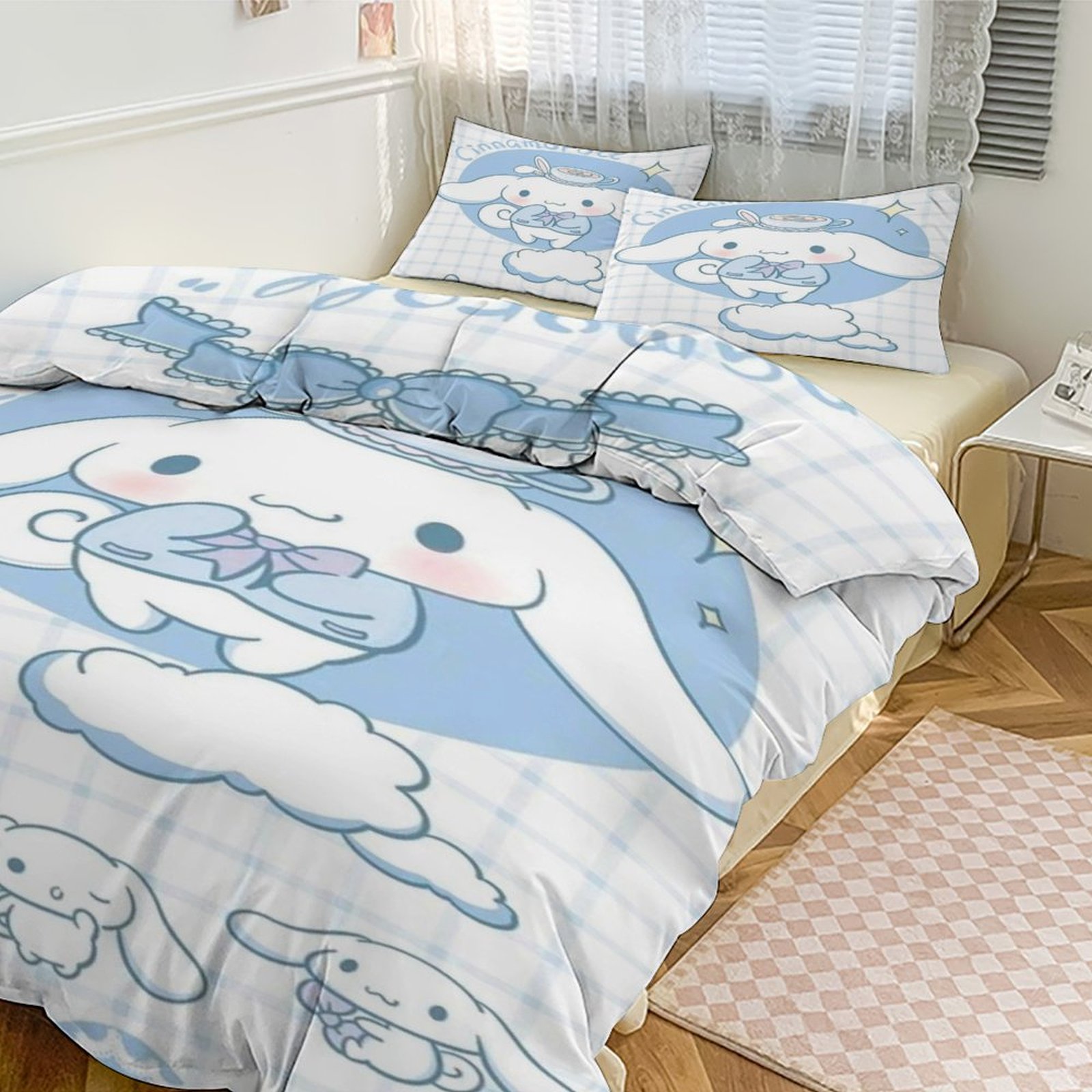 Cinnamoroll Kids Bedding Set 3 Piece Set Cartoon Double-sided Printing ...