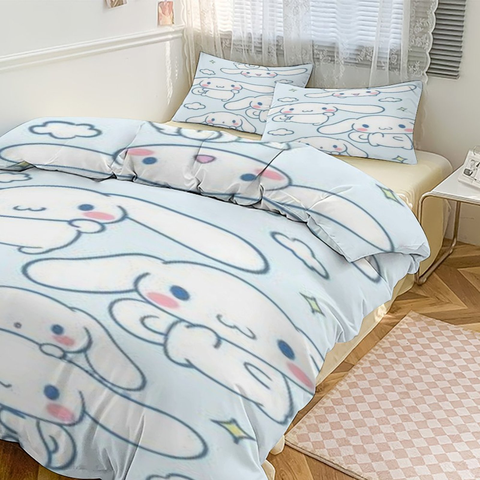 Cinnamoroll Kids Bedding Set 3 Piece Set Cartoon Double-sided Printing ...