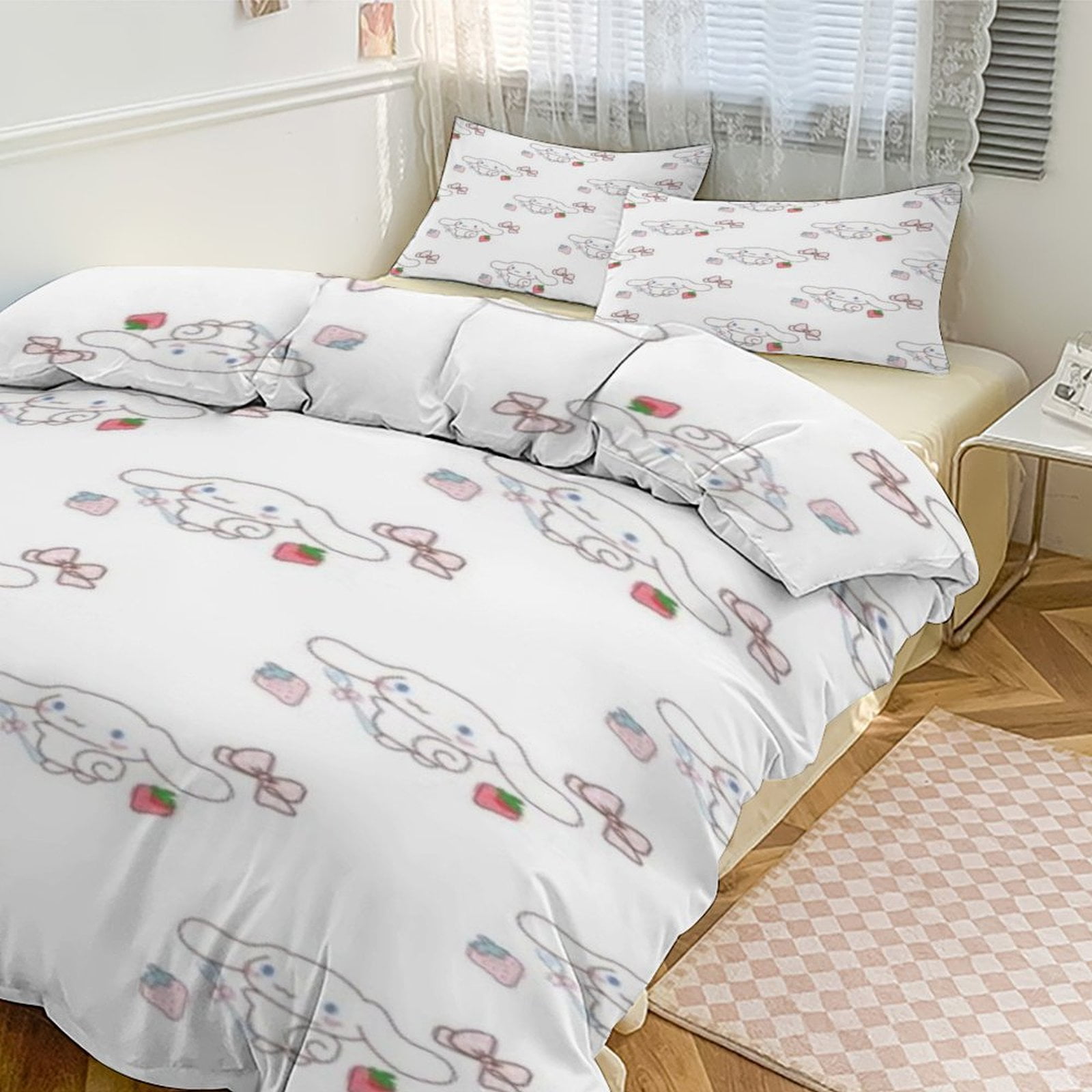 Cinnamoroll Kids Bedding Set 3 Piece Set Cartoon Double-sided Printing ...