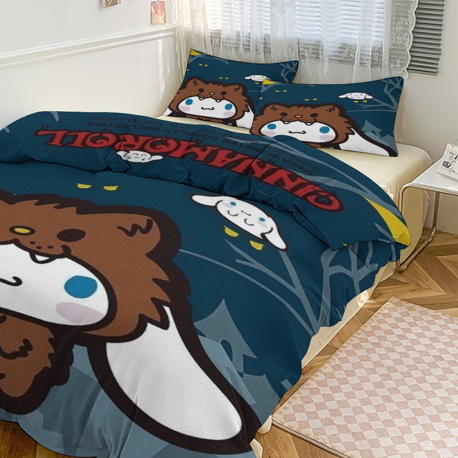 Cinnamoroll Kids Bedding Set 3 Piece Set Cartoon Double-sided Printing ...
