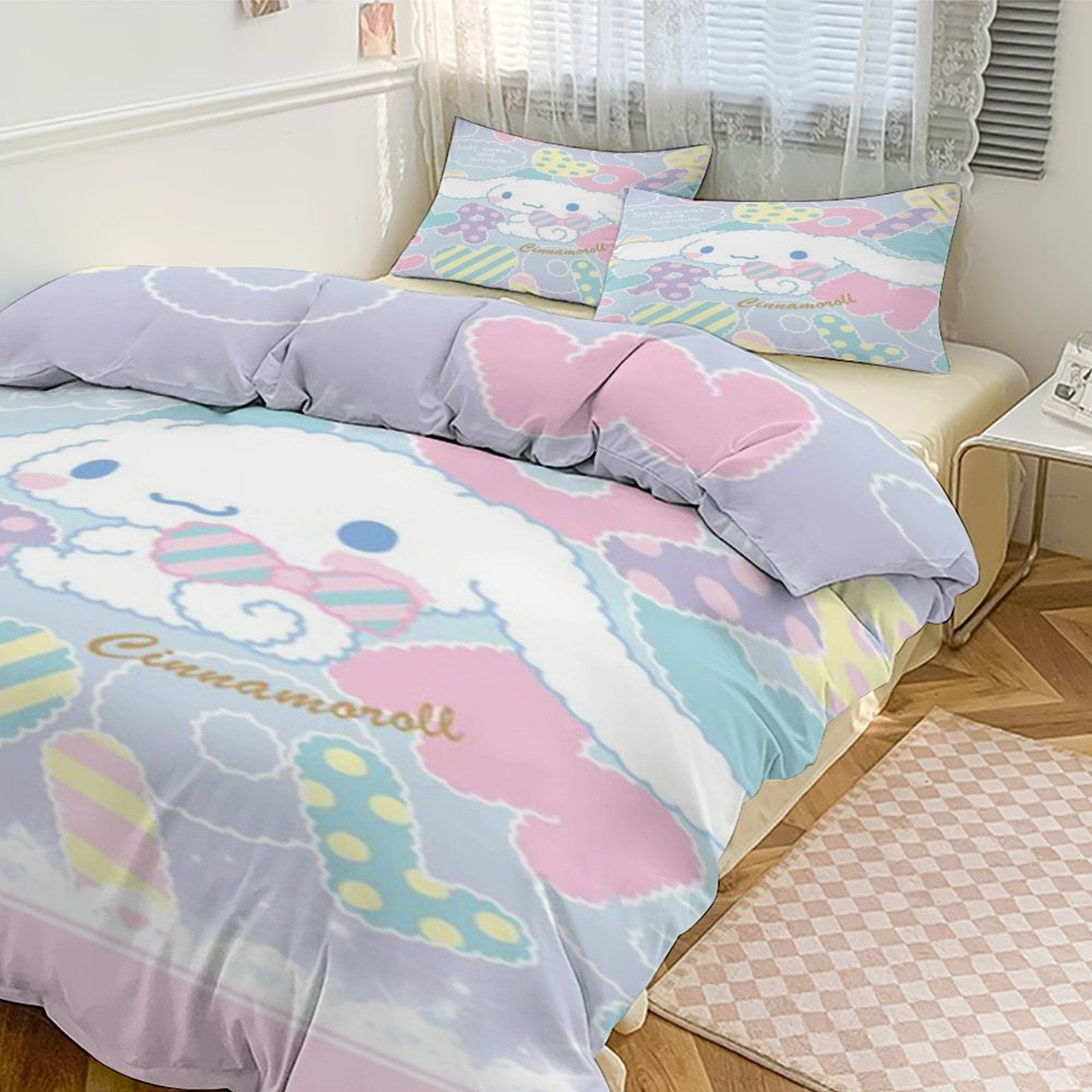 Cinnamoroll Kids Bedding Set 3 Piece Set Cartoon Double-sided Printing ...