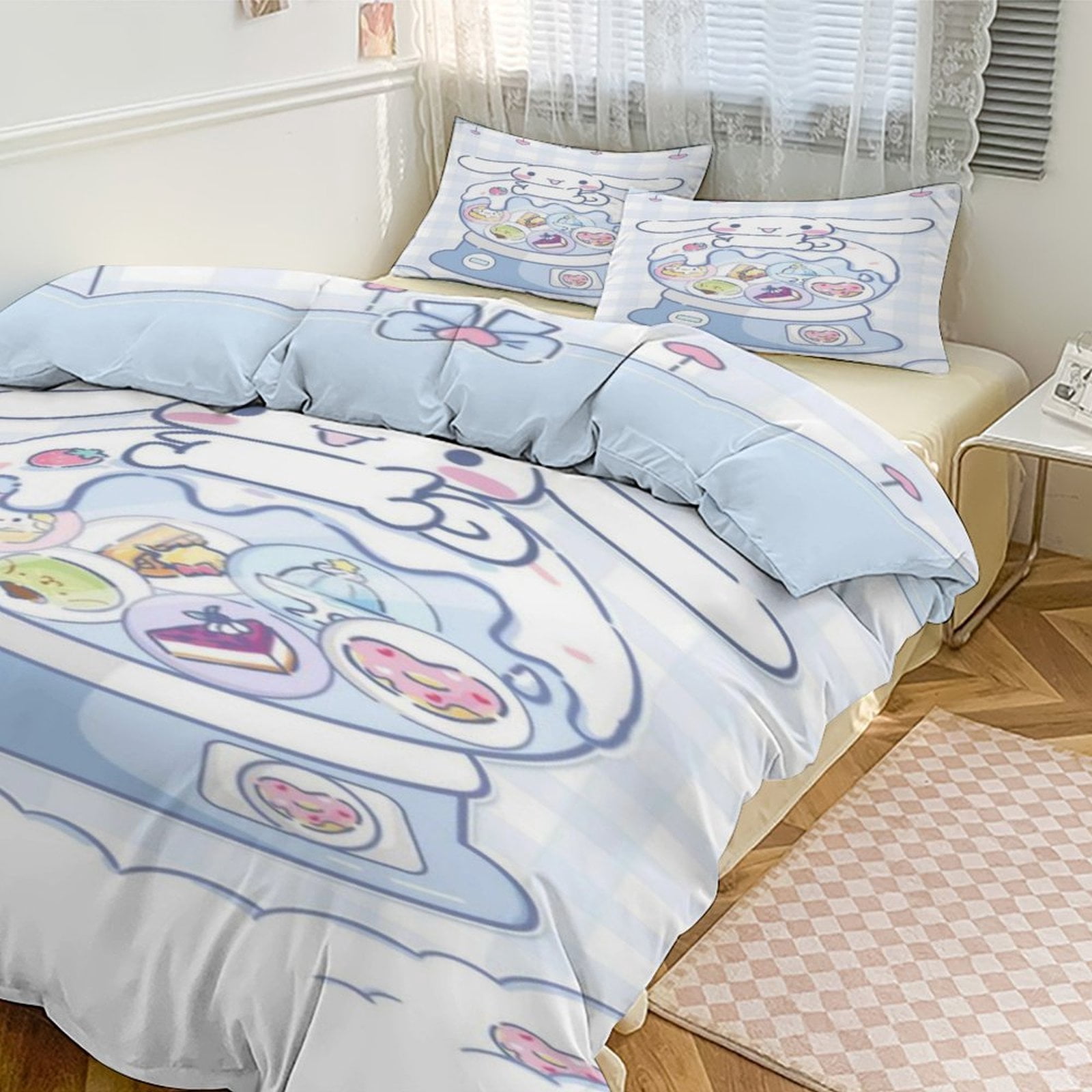 Cinnamoroll Kids Bedding Set 3 Piece Set Cartoon Double-sided Printing ...