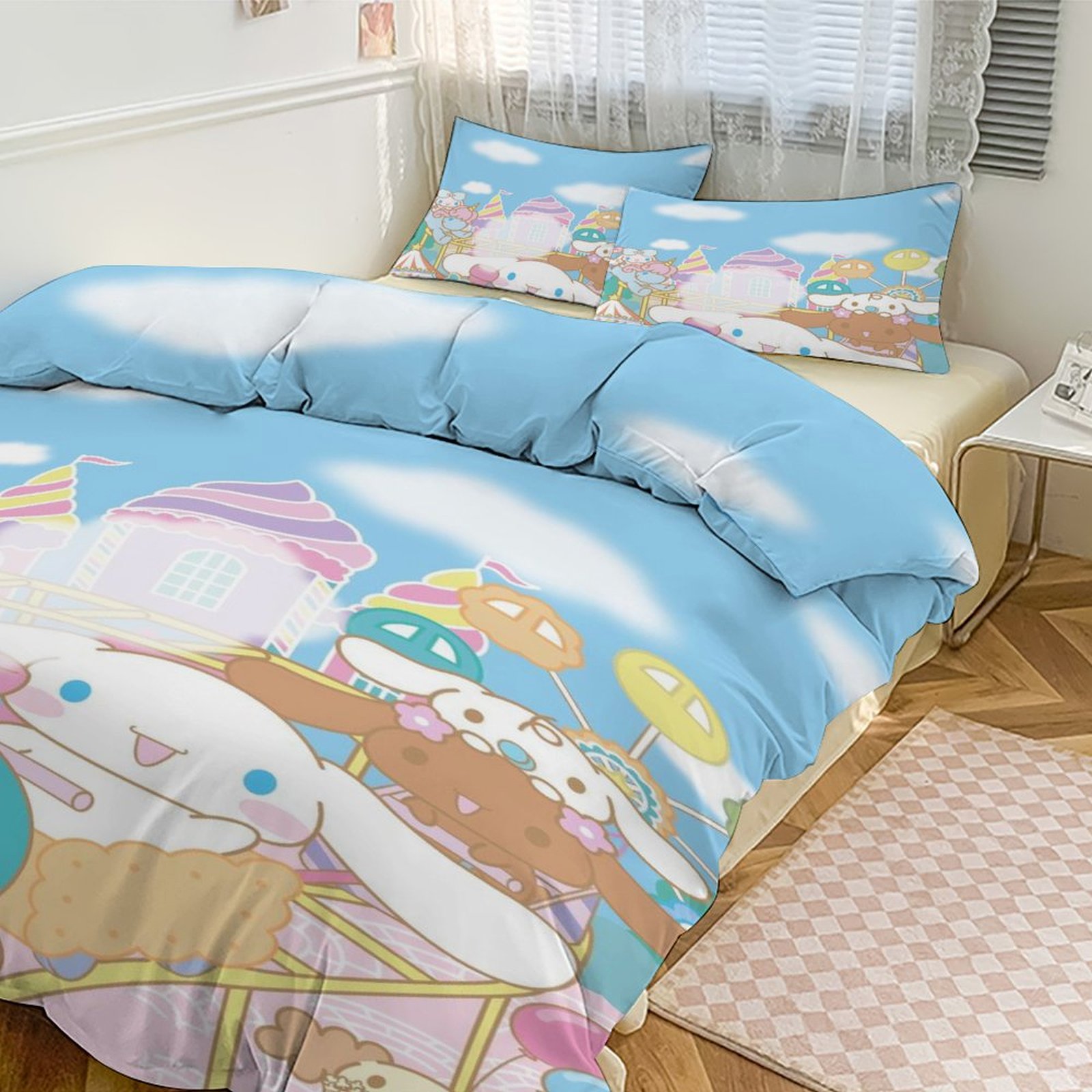 Cinnamoroll Kids Twin Bed in a Bag, Comforter and Sheets,Cartoon ...