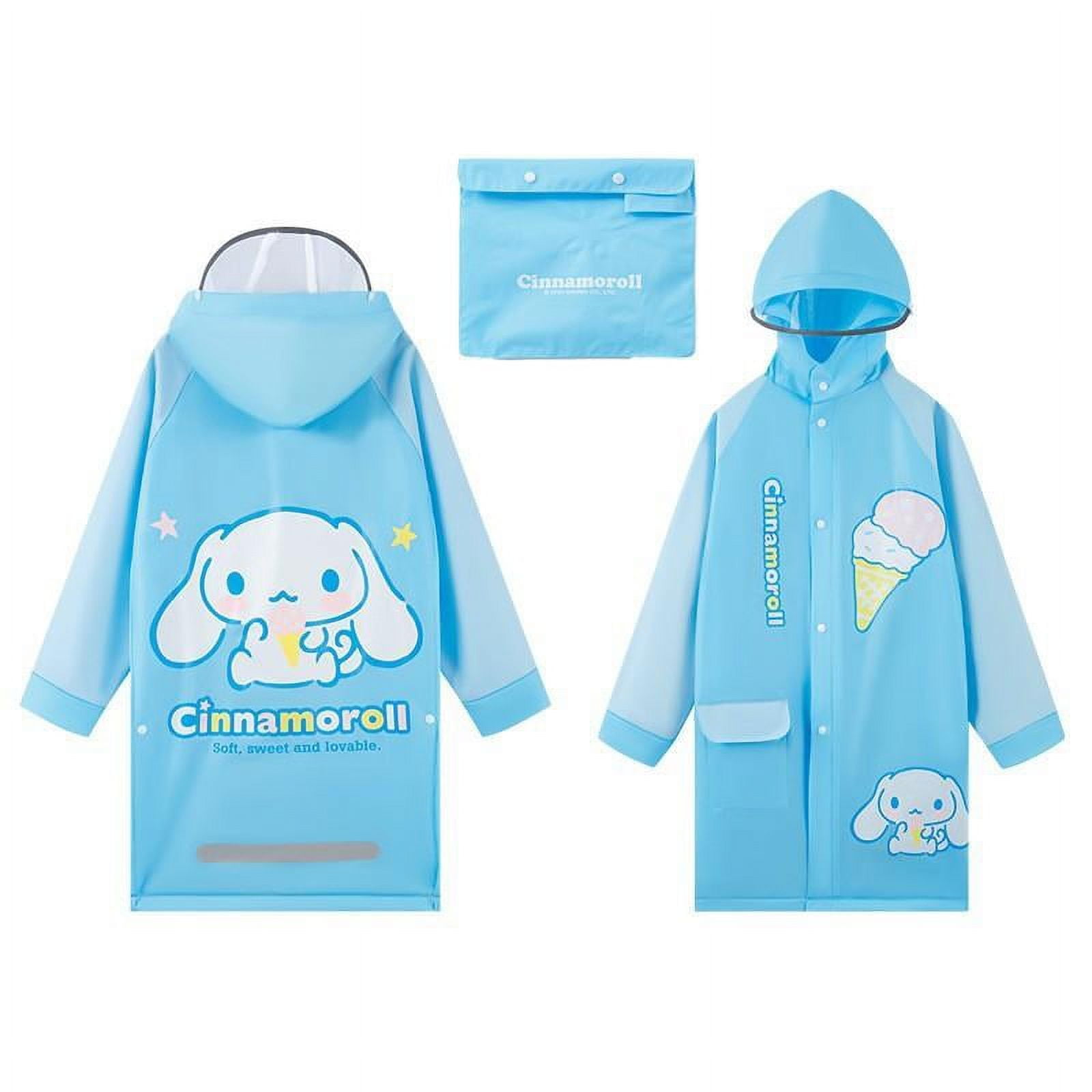 Cinnamoroll Kuromi Anime Kawaii Sanrio Children Raincoat Cute Cartoon ...