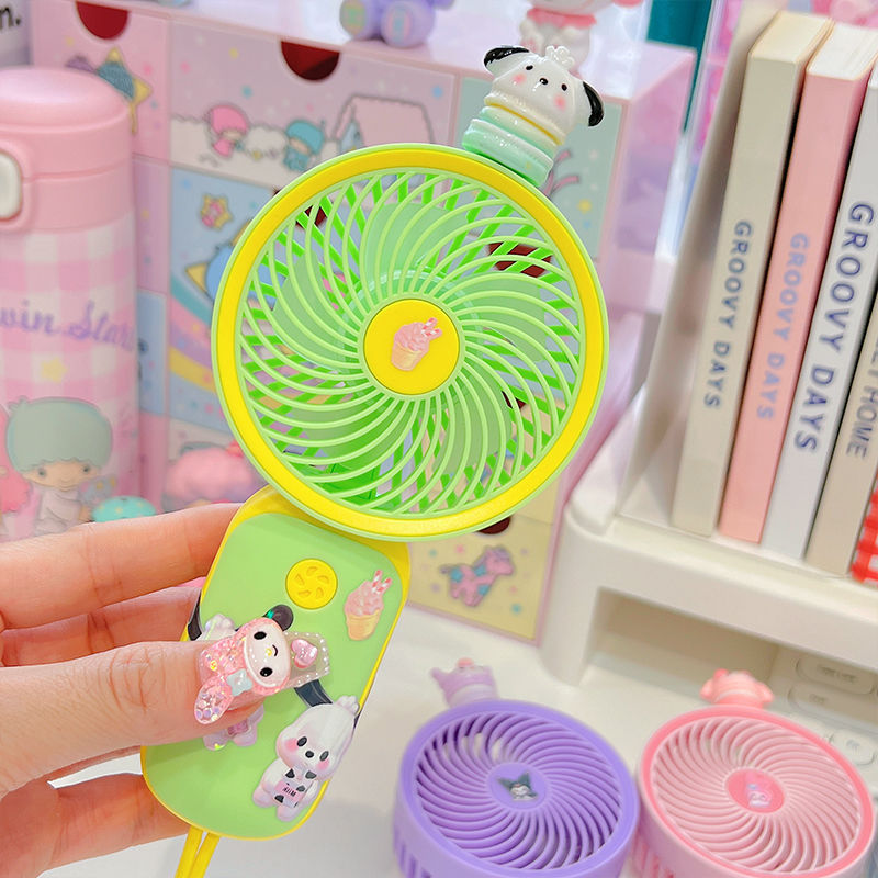Cinnamoroll Kuromi Anime Kawaii Sanrio Usb Charging Handheld Fan Cute ...