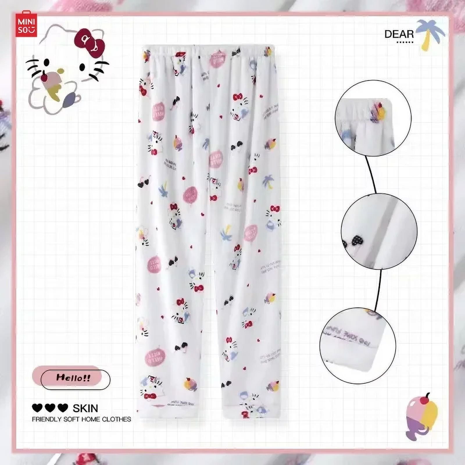 Cinnamoroll Kuromi Pochacco Anime Flannel Pant Cute My Melody Women'S ...