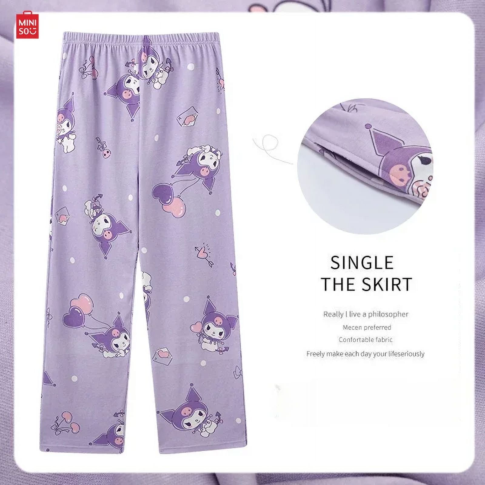 Cinnamoroll Kuromi Pochacco Anime Flannel Pant Cute My Melody Women'S ...