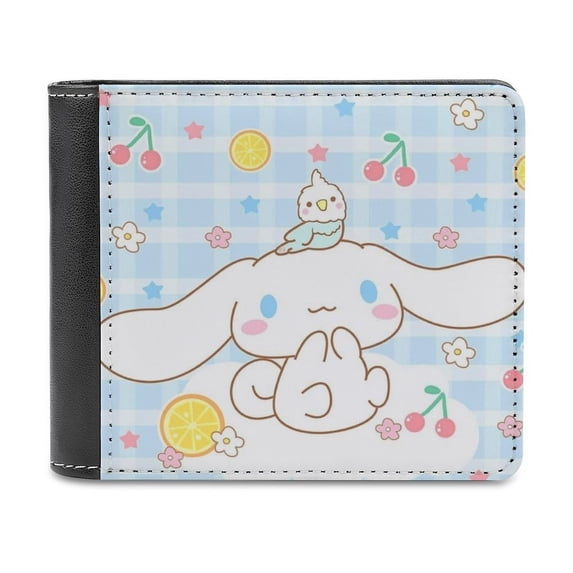 Cinnamoroll Mens Wallet Genuine Leather Bifold Extra Capacity Bifold ...