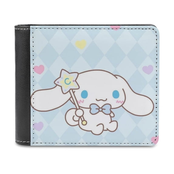 Cinnamoroll Mens Wallet Genuine Leather Bifold Extra Capacity Bifold ...