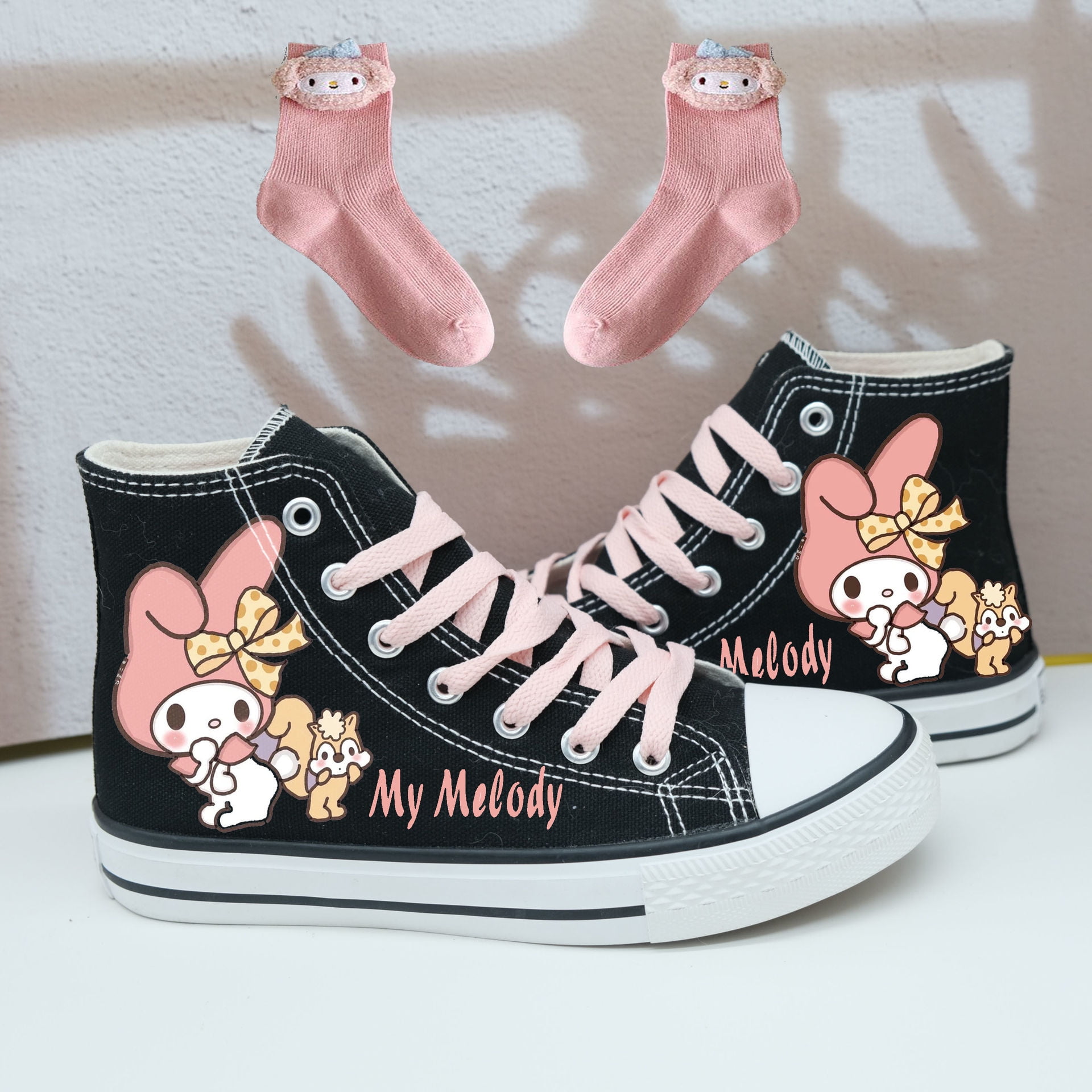 Cinnamoroll My Melody Spring/Summer Versatile Cute High-Top Canvas ...
