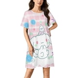 Cinnamoroll Nightgowns for Women Short Sleeve Night Gown Soft Sleep ...