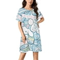 Cinnamoroll Nightgowns for Women Short Sleeve Night Gown Soft Sleep ...
