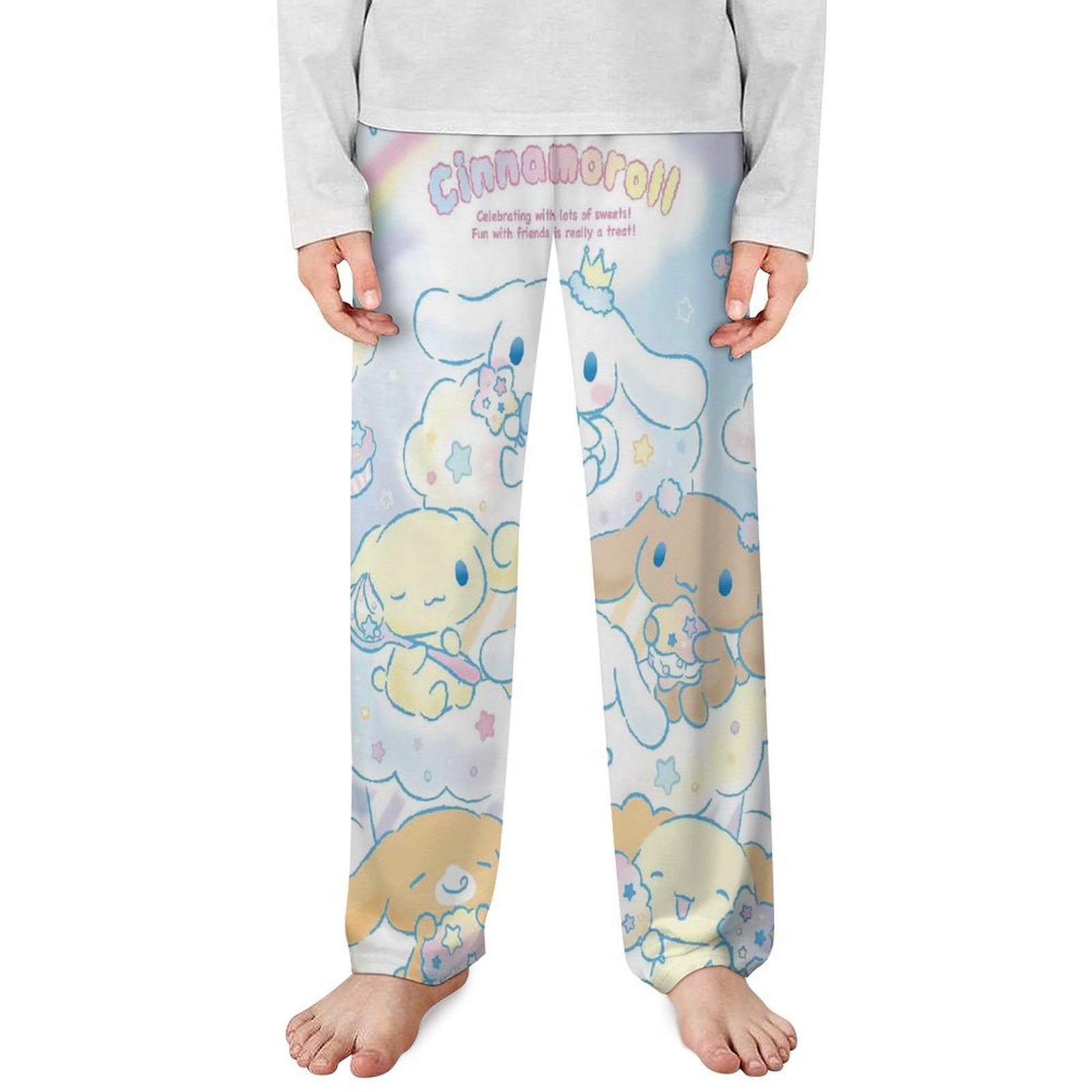 Cinnamoroll Pajama Pants for Gils Kids Cute Sleep Bottoms Cinnamoroll ...
