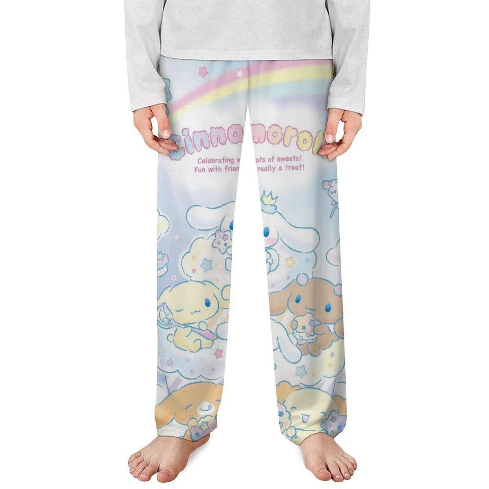 Cinnamoroll Pajama Pants for Gils Kids Cute Sleep Bottoms Cinnamoroll ...