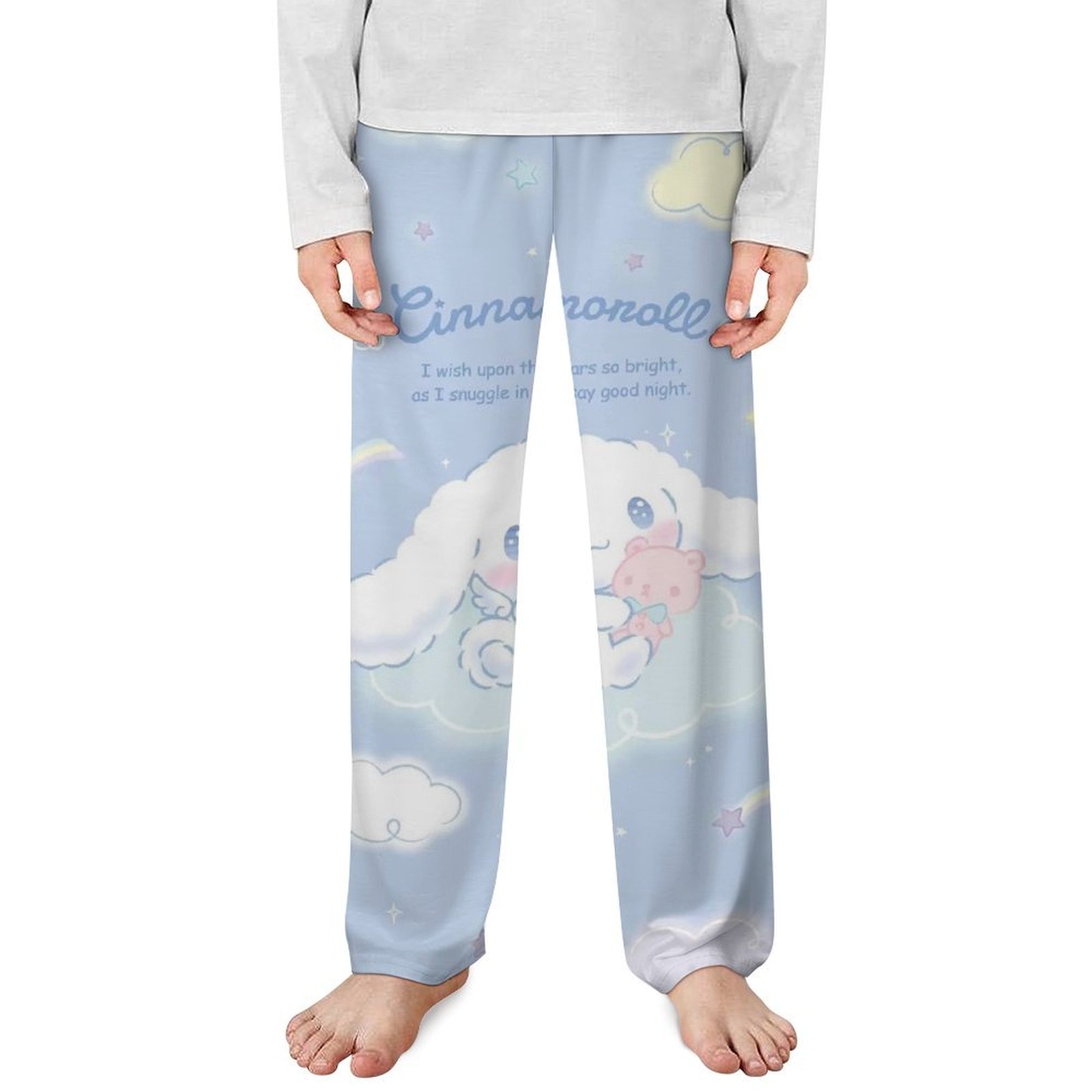 Cinnamoroll Pajama Pants for Gils Kids Cute Sleep Bottoms Cinnamoroll ...