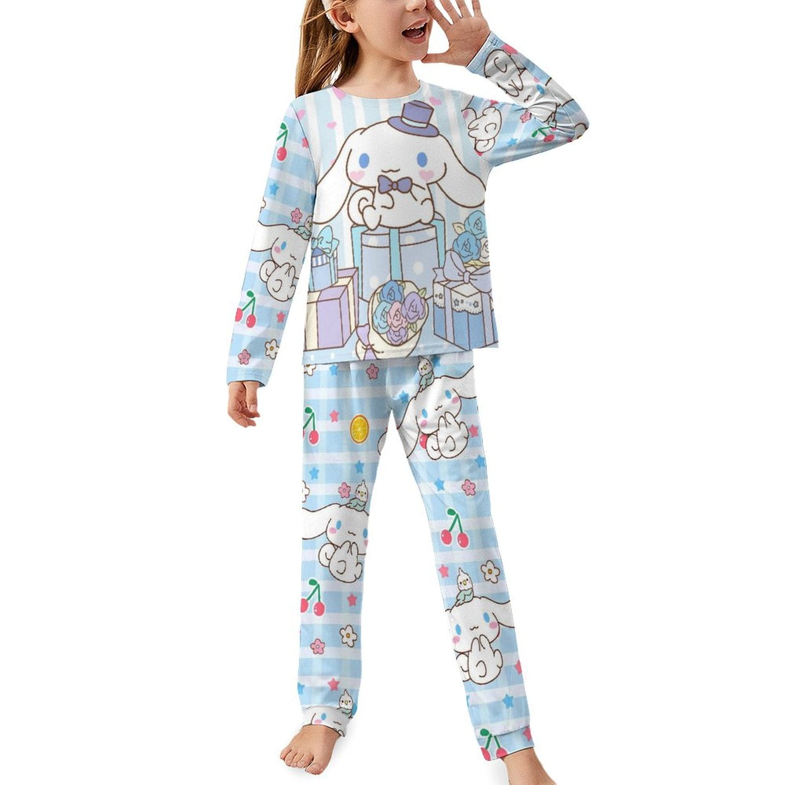 Cinnamoroll Pajama Set Cartoon Sleepwear Pant Set Long Sleeve PJ ...