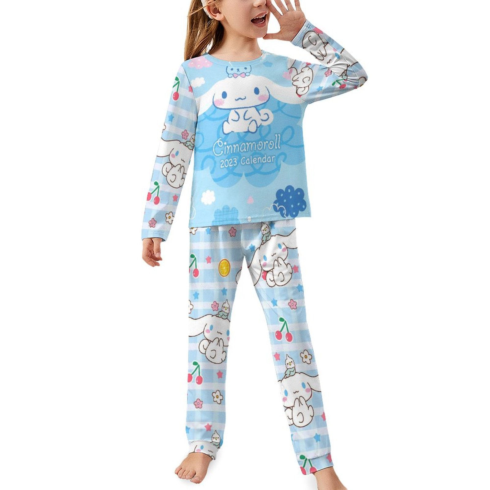 Cinnamoroll Pajama Set Cartoon Sleepwear Pant Set Long Sleeve PJ ...
