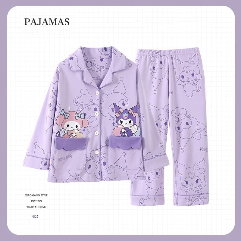 Cinnamoroll Pajamas Sets Kids Nightwear Kuromi My Melody Hello Kitty ...