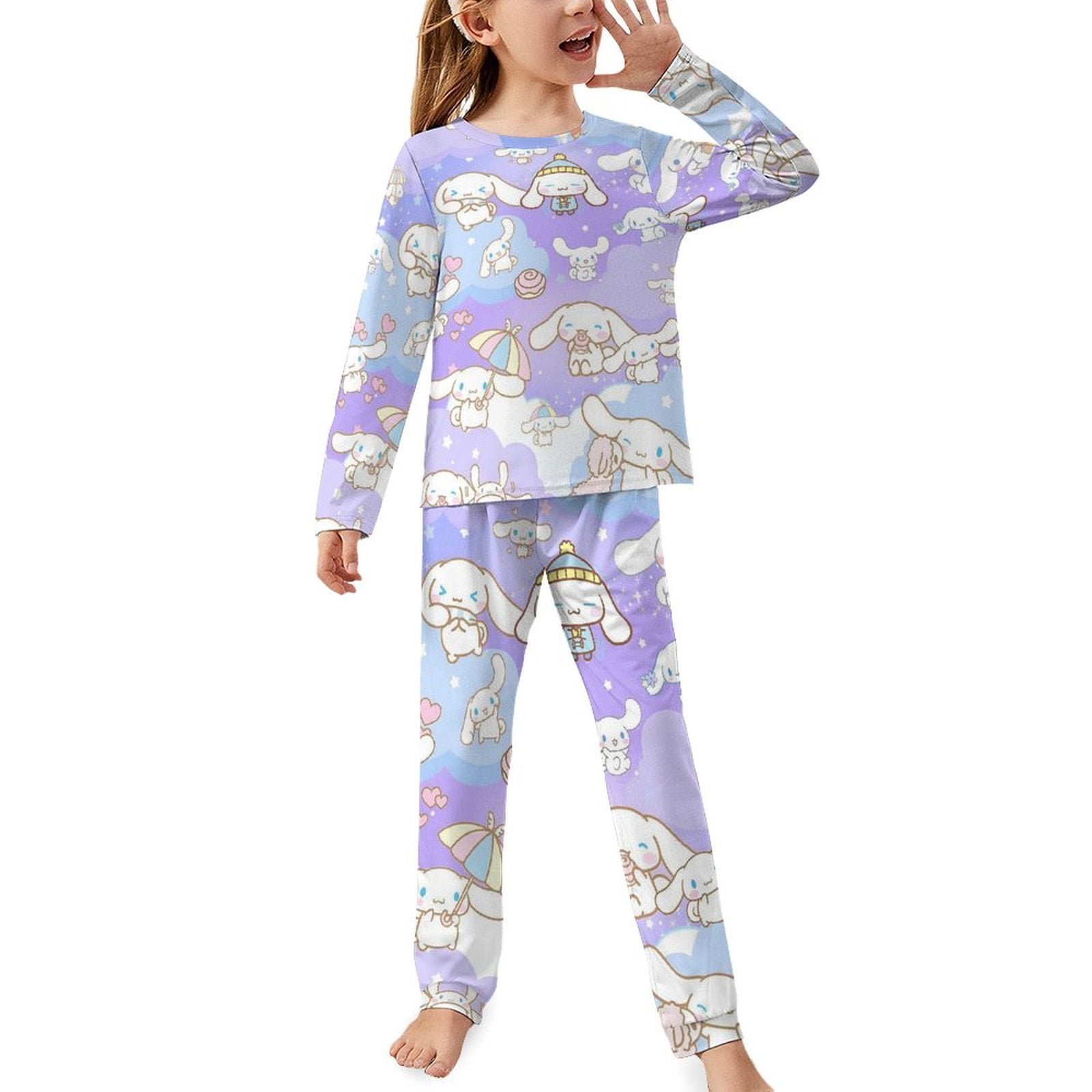 Cinnamoroll Pajamas for Girls Cute Pajamas Set Cinnamoroll Merch ...
