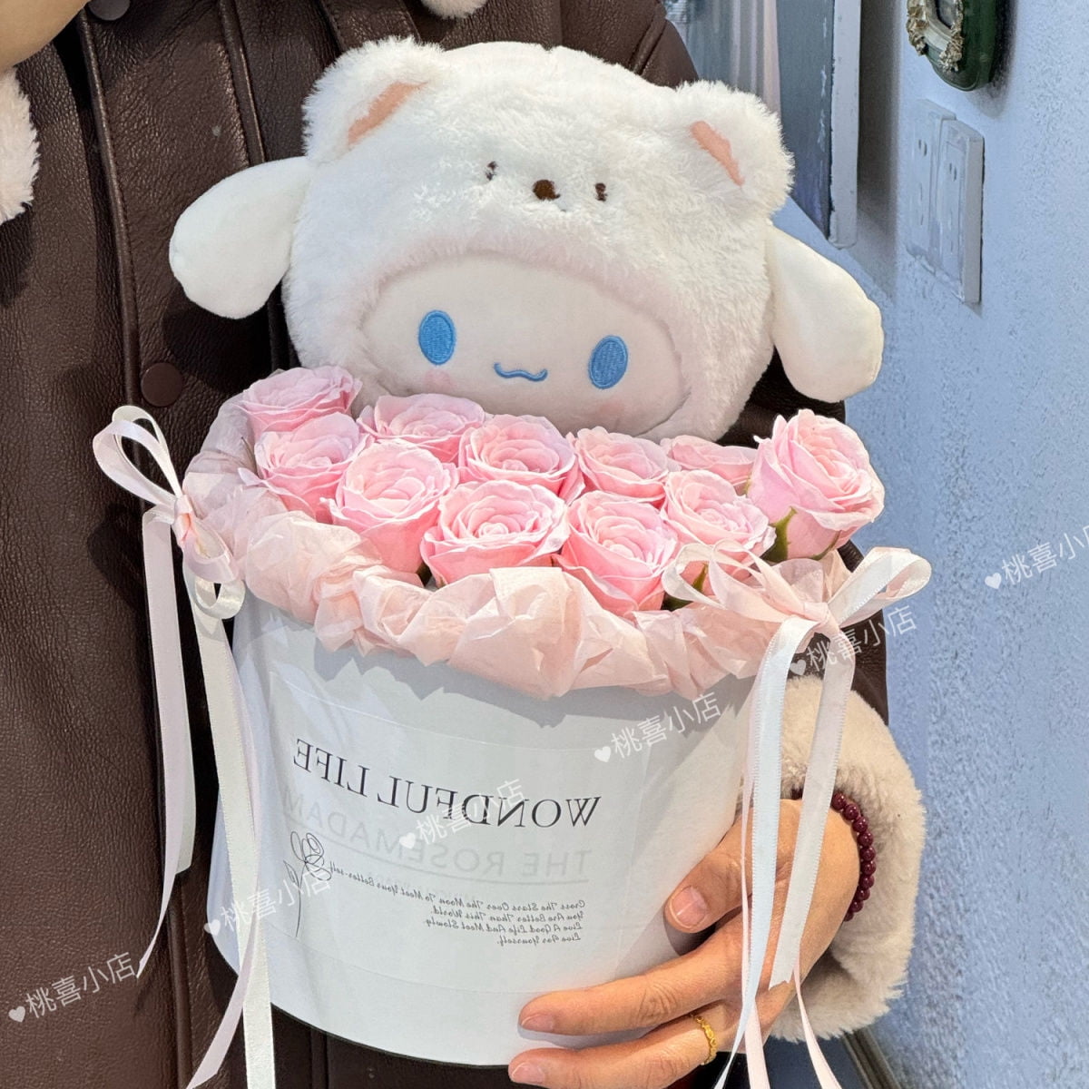 Cinnamoroll Rose Bouquet Hello Kitty Plush Doll Sanrioed Cute Anime ...