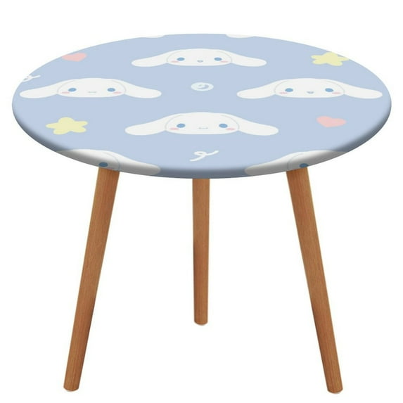 Cinnamoroll Round Fitted Tablecloth with Elastic Edge,Water-Resistant ...