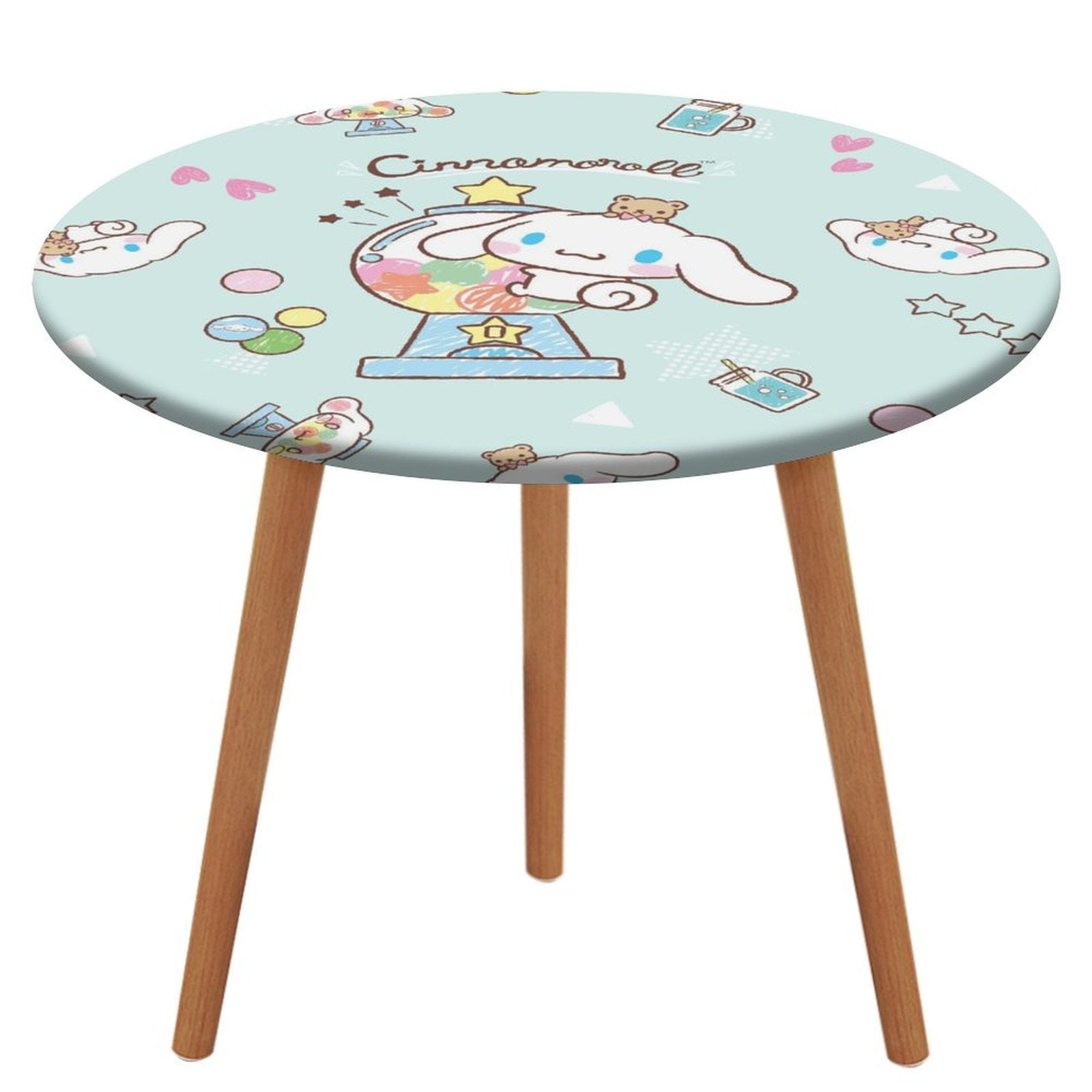 Cinnamoroll Round Fitted Tablecloth with Elastic Edge,Water-Resistant ...