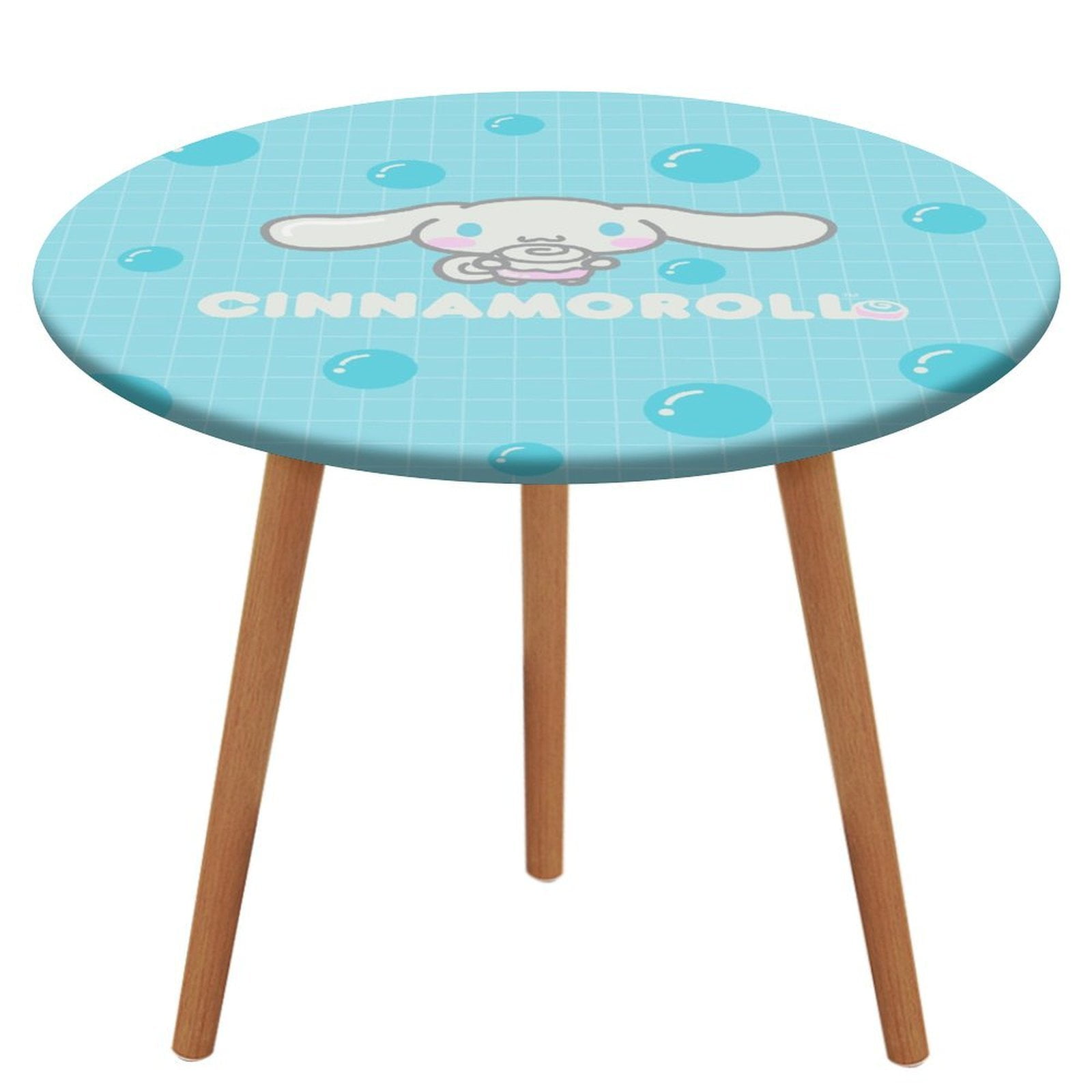Cinnamoroll Round Fitted Tablecloth with Elastic Edge,Water-Resistant ...