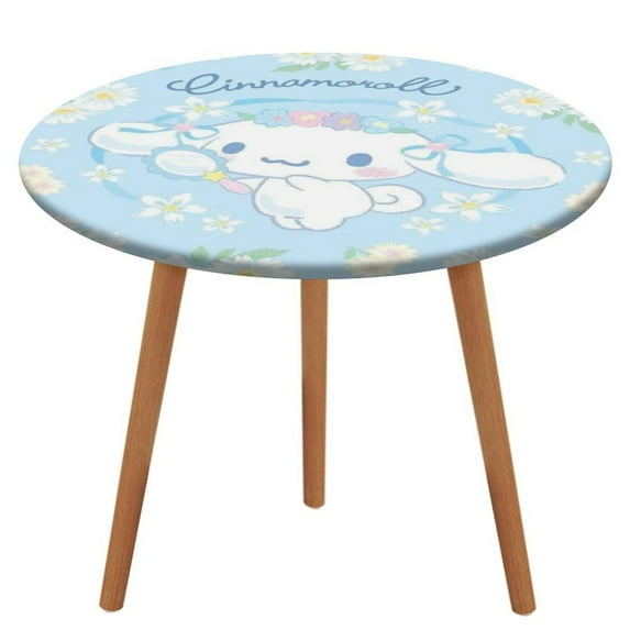 Cinnamoroll Round Fitted Tablecloth with Elastic Edge,Water-Resistant ...