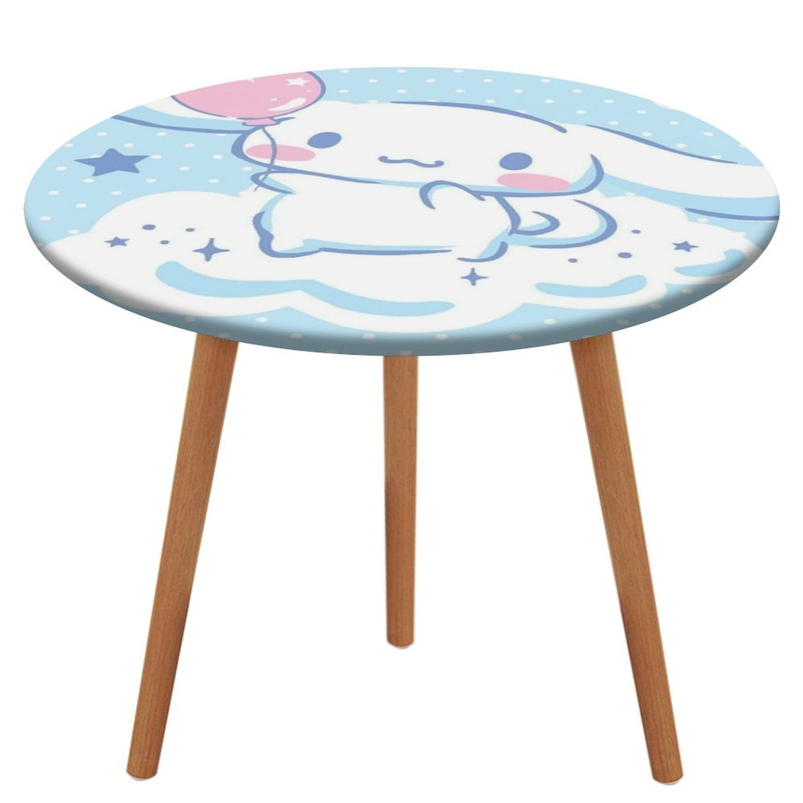 Cinnamoroll Round Fitted Tablecloth with Elastic Edge,Water-Resistant ...