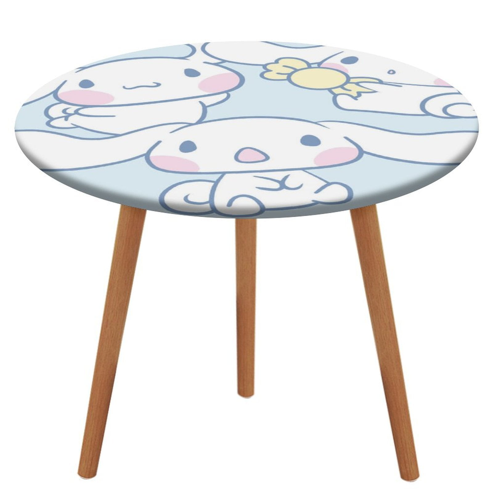 Cinnamoroll Round Fitted Tablecloth with Elastic Edge,Water-Resistant ...