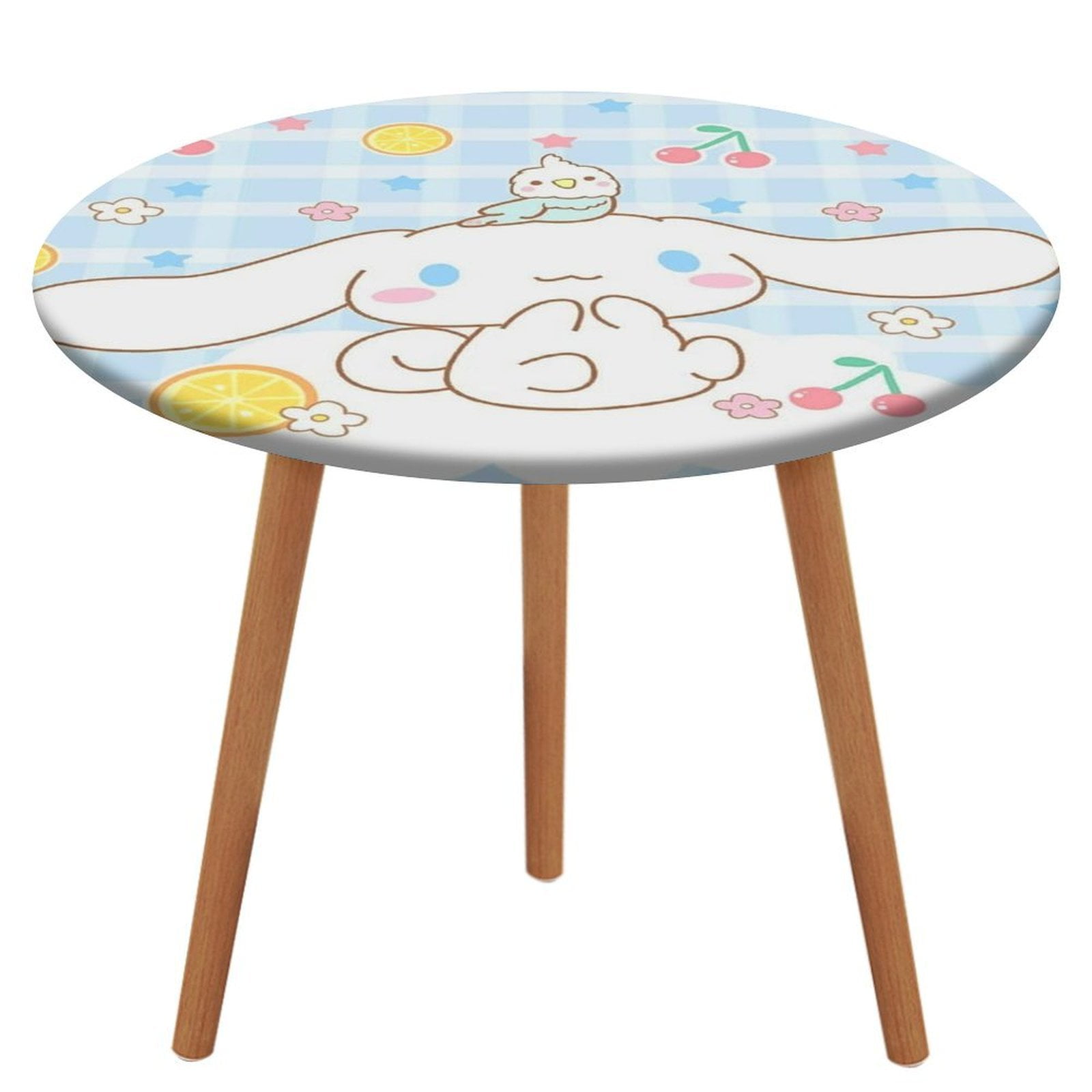 Cinnamoroll Round Fitted Tablecloth with Elastic Edge,Water-Resistant ...