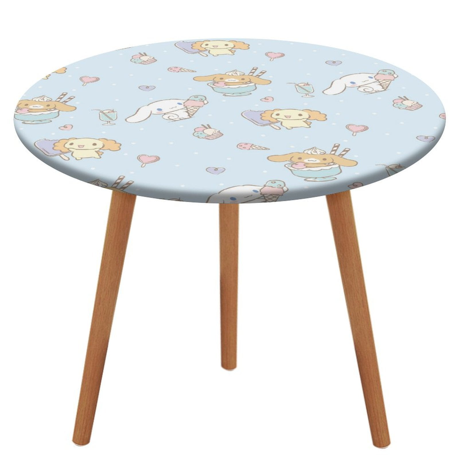 Cinnamoroll Round Fitted Tablecloth with Elastic Edge,Water-Resistant ...