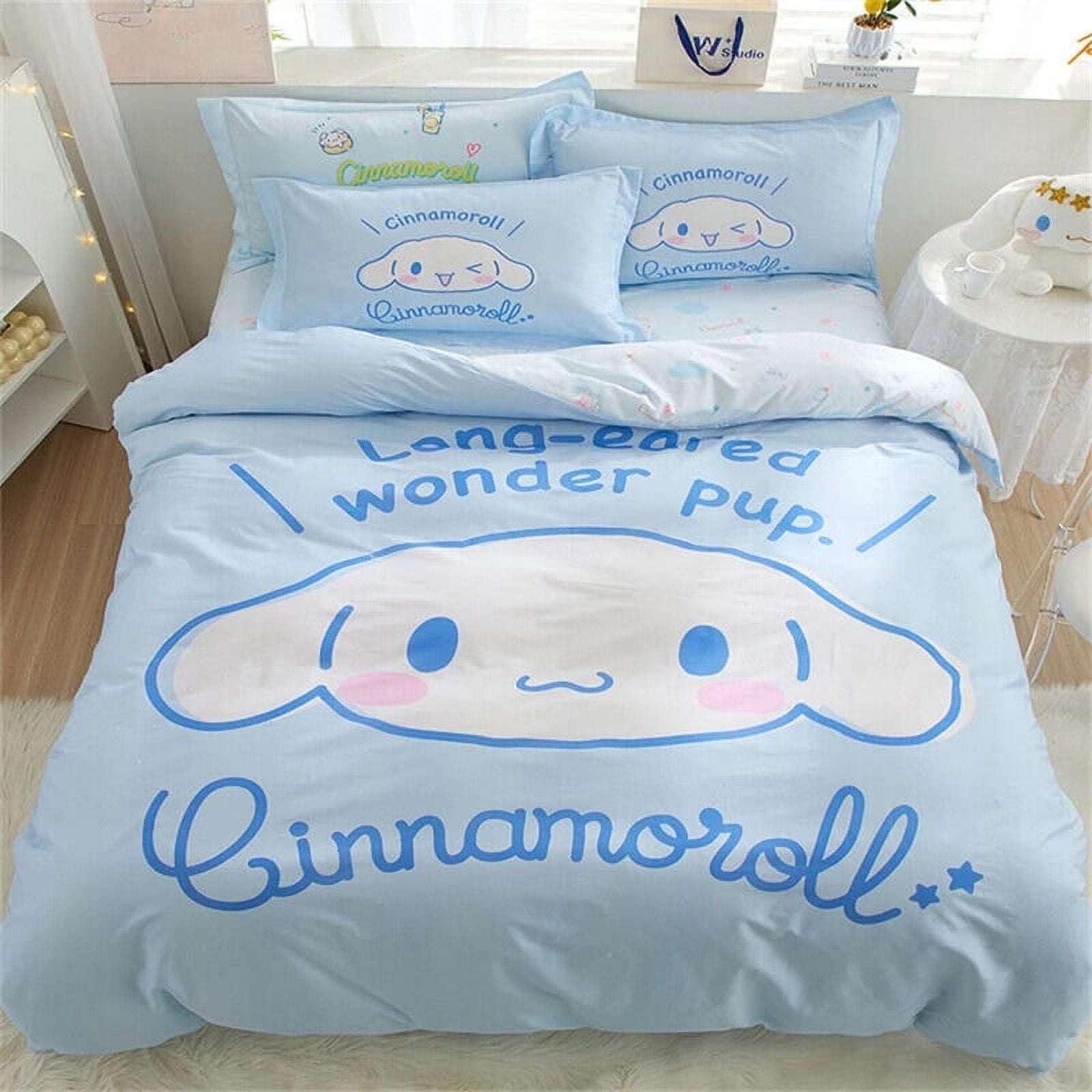 Cinnamoroll Sanrio Duvet Cover Light Blue Gifts Teen Bedding Set Single ...