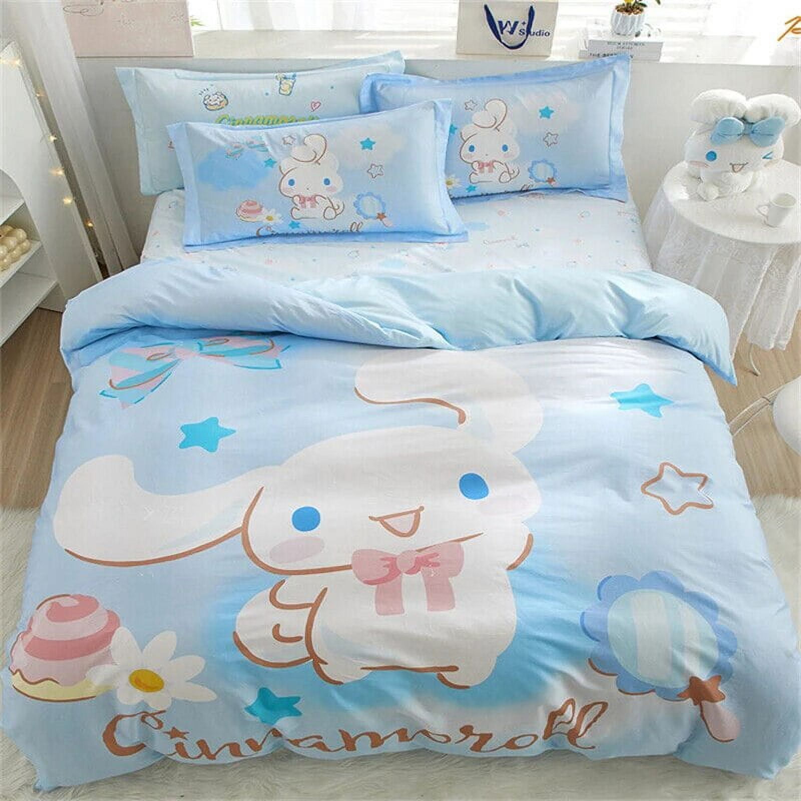 Cinnamoroll Sanrio Duvet Cover Light Blue Gifts Teen Bedding Set Single ...