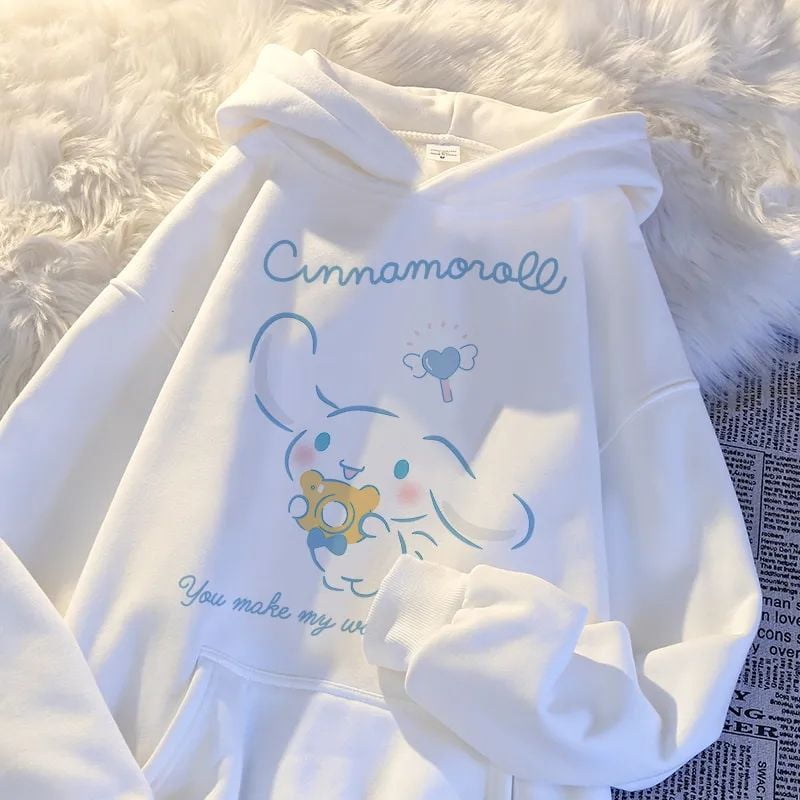 Cinnamoroll Sanrio Kawaii Anime Thick Shirt Clothes Girly Heart Cute ...