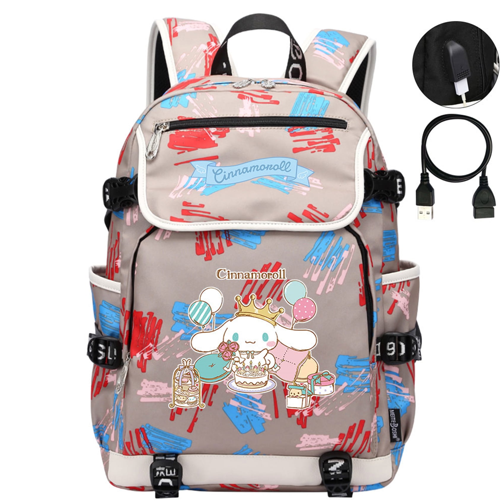 Cinnamoroll School Bookbag Casual Knapsack for Student-Water Resistant ...