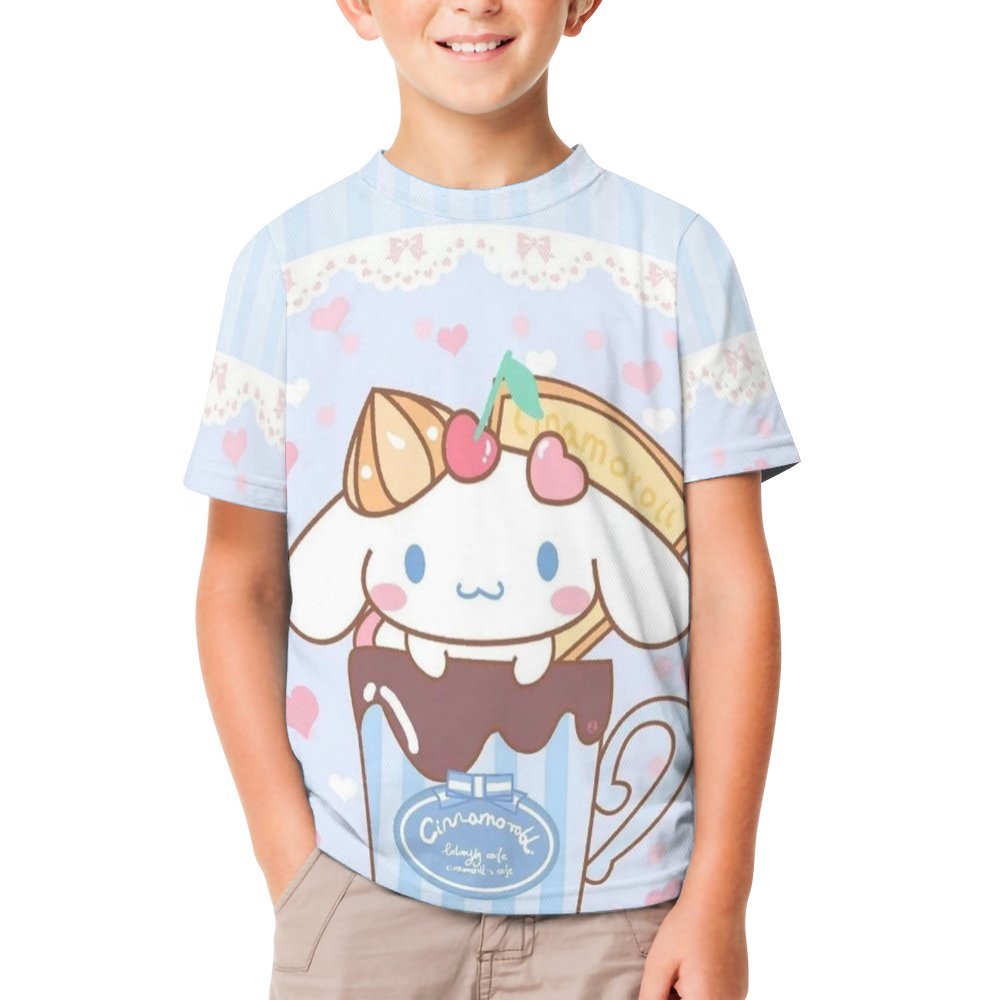Cinnamoroll Shirt for Girls Graphic Tees Boys Short Sleeve Crewneck ...