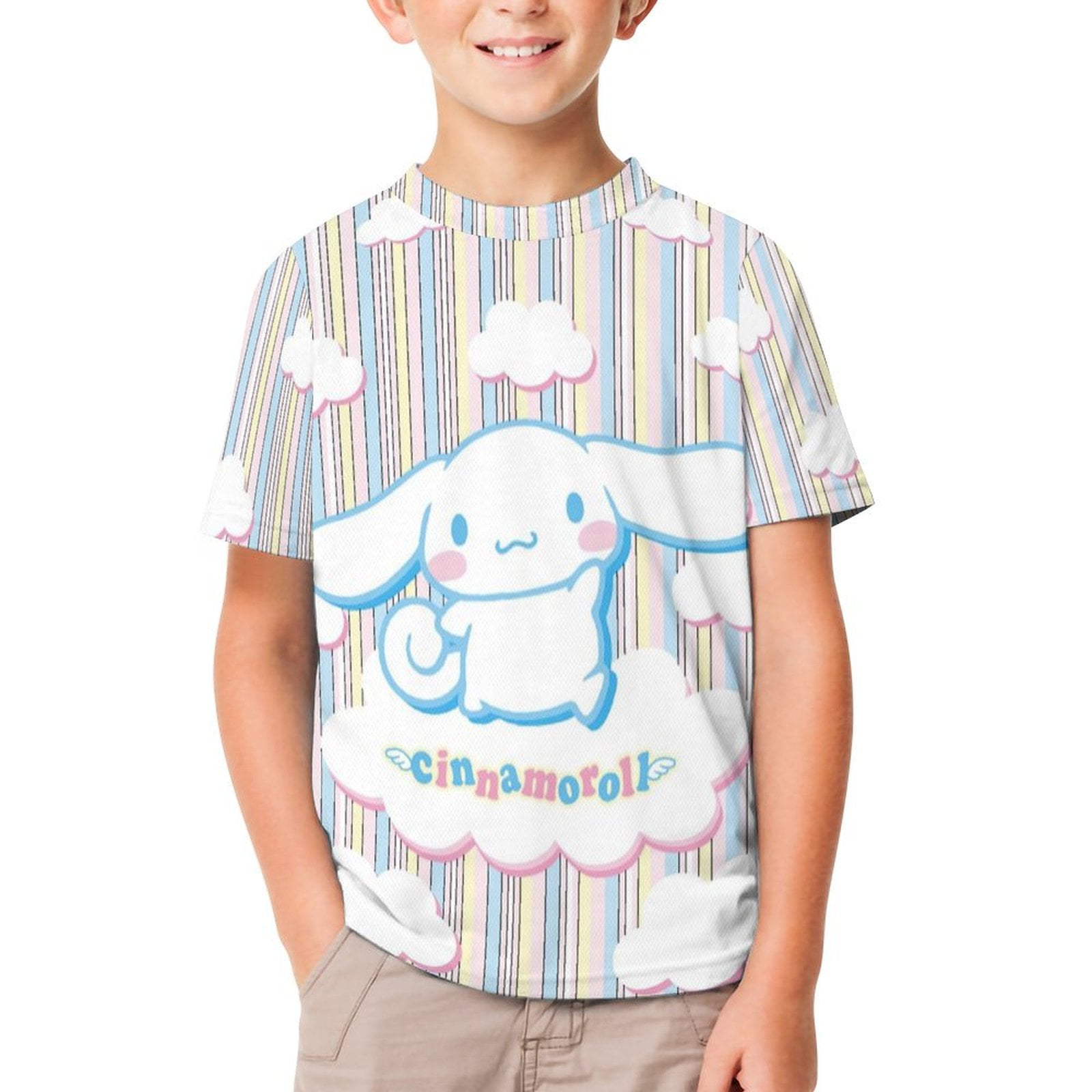 Cinnamoroll Shirt for Girls Graphic Tees Boys Short Sleeve Crewneck ...