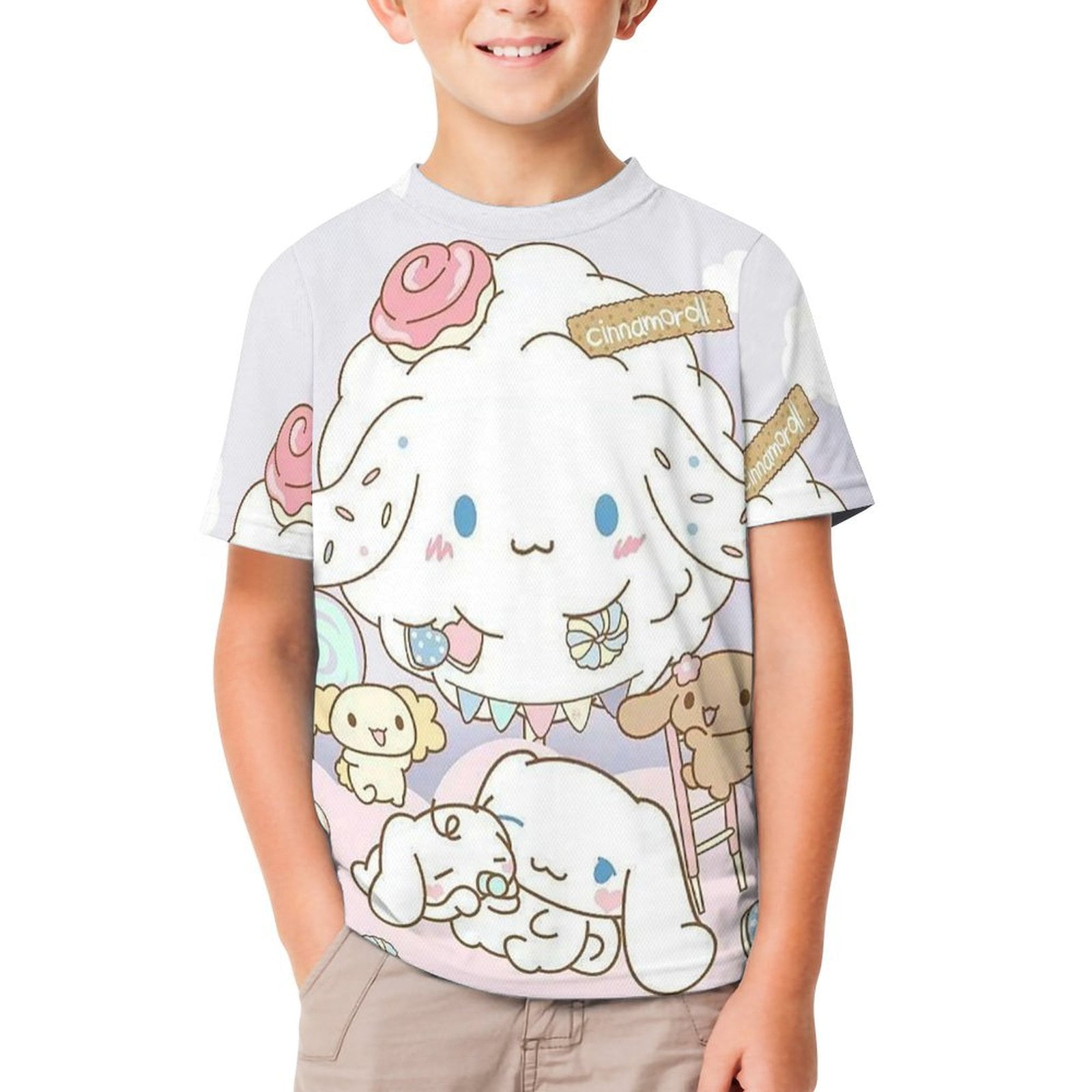 Cinnamoroll Shirt for Girls Graphic Tees Boys Short Sleeve Crewneck ...