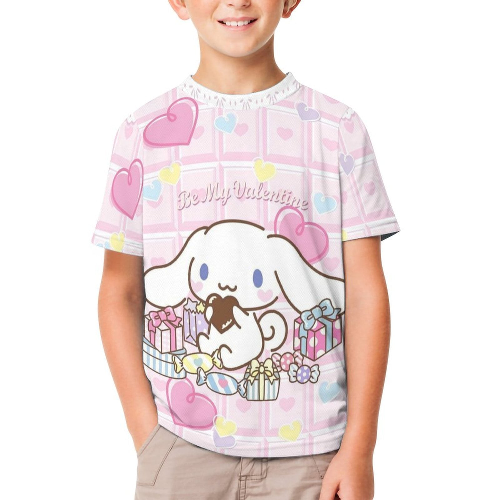 Cinnamoroll Shirt for Girls Graphic Tees Boys Short Sleeve Crewneck ...