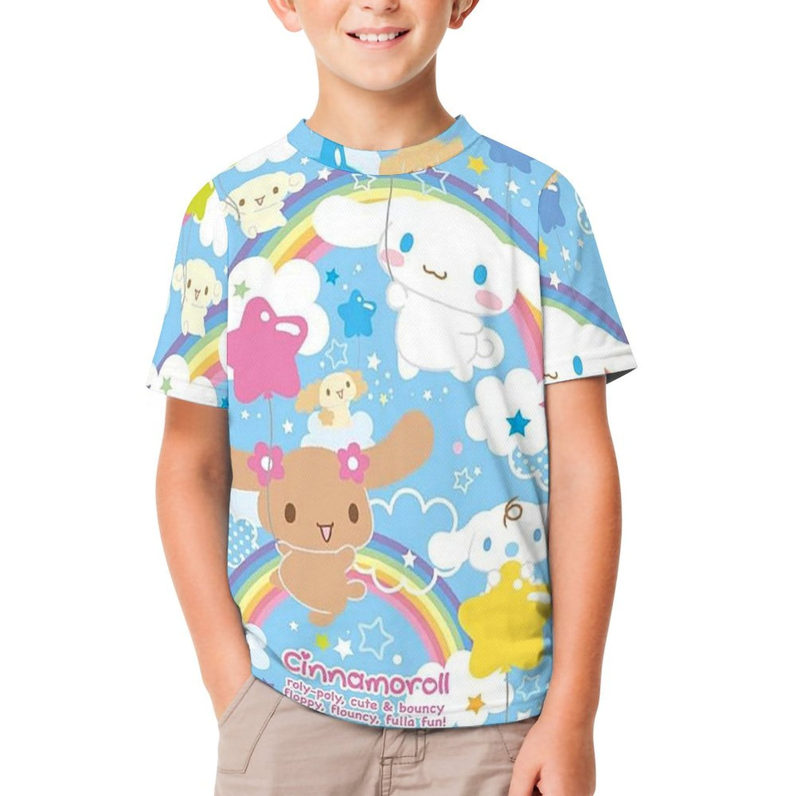 Cinnamoroll Shirt for Girls Graphic Tees Boys Short Sleeve Crewneck ...