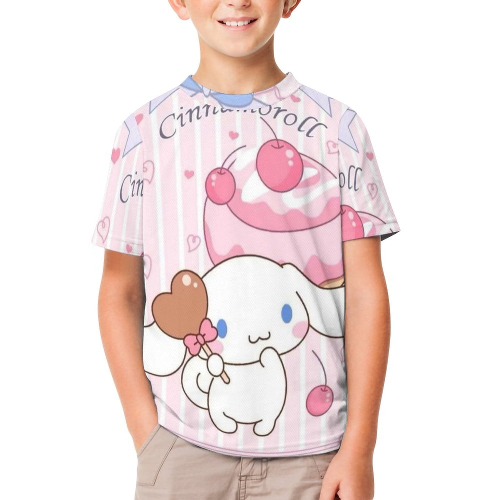 Cinnamoroll Shirt for Girls Graphic Tees Boys Short Sleeve Crewneck ...