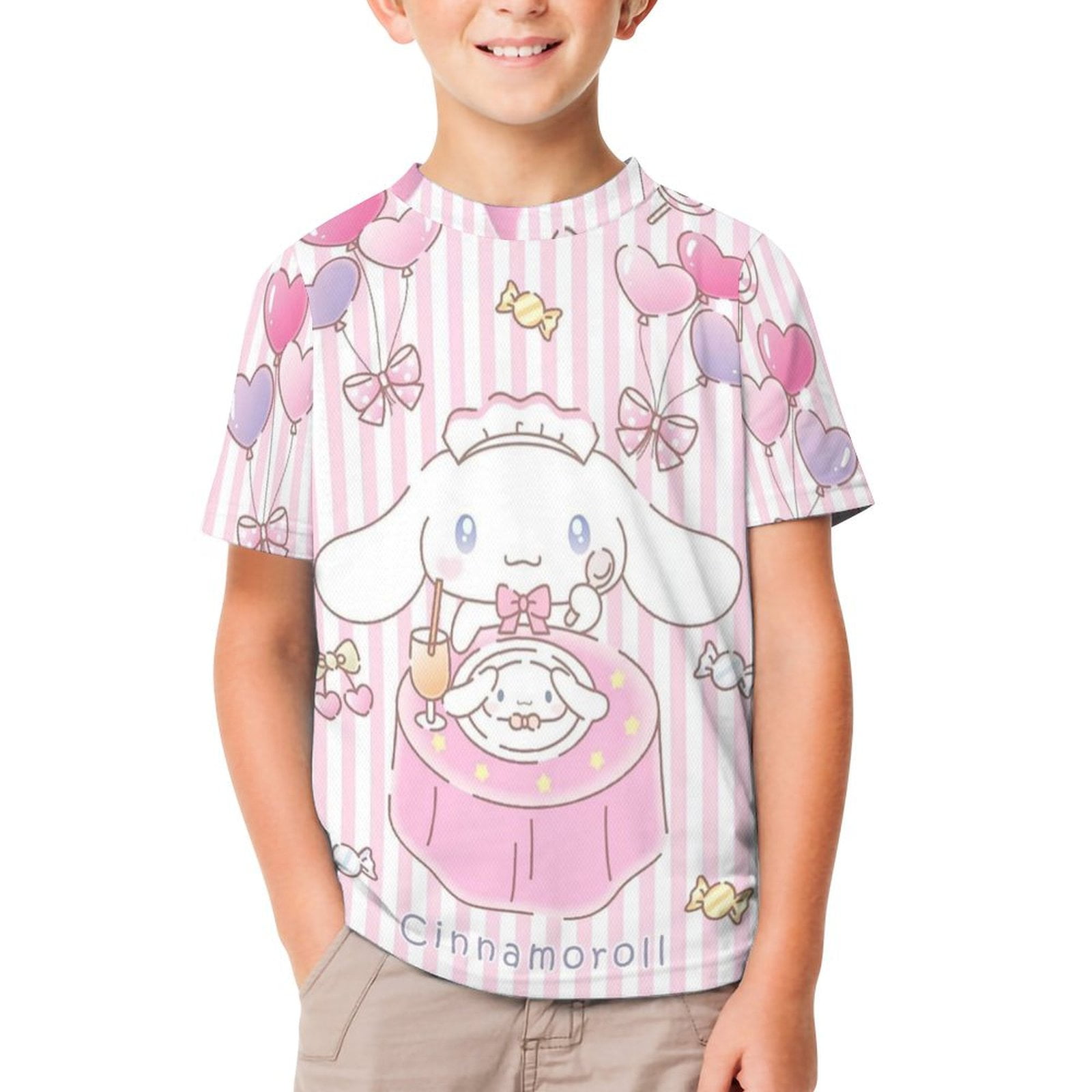 Cinnamoroll Shirt for Girls Graphic Tees Boys Short Sleeve Crewneck ...